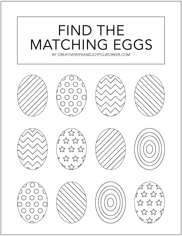 Kid's Easter Egg Activity Sheet Free Printable | Print, Colour, and Play
