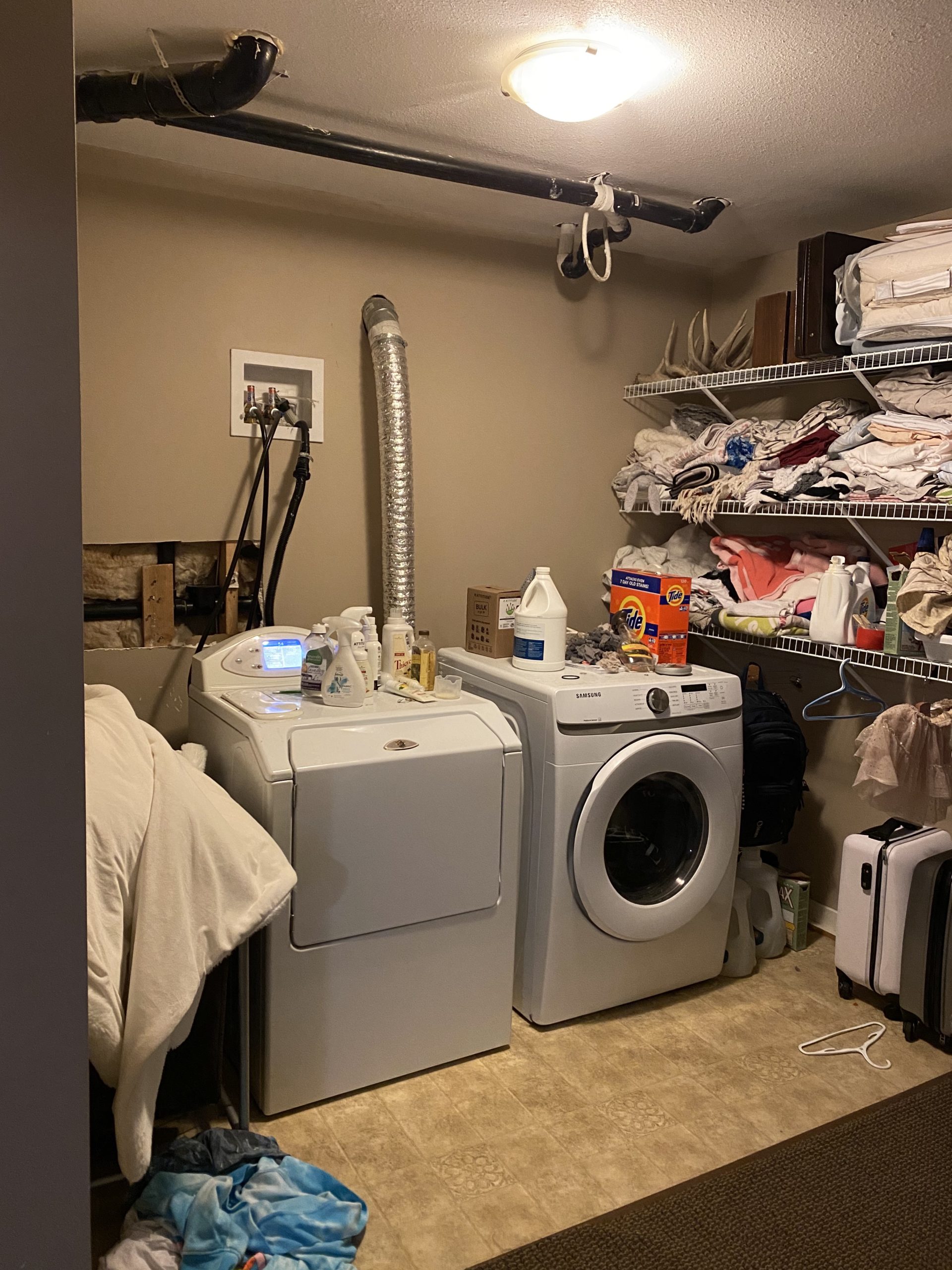 LG WashTower Laundry Room Reno / Before & After